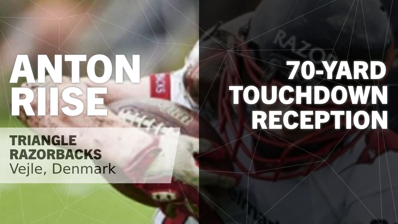 70-yard Touchdown Reception vs Esbjerg Hurricanes - Anton Riise ...